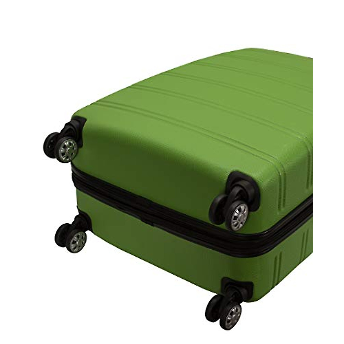 Rockland Melbourne Hardside Expandable Spinner Wheel Luggage, Green, 2-Piece Set (20/28)