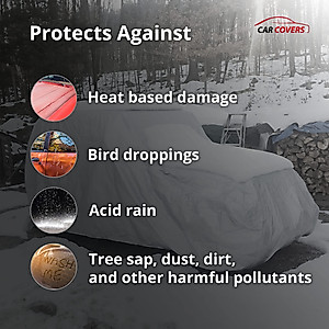 CarCovers Weatherproof SUV Cover & Warranty Compatible with Subaru 2018-2019 Crosstrek - Outdoor Cover Theft Cable Lock SUV Accessories Better Than Waterproof