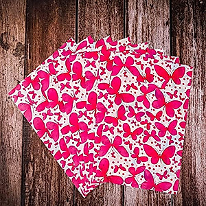 Small Plastic Merchandise Bag for Business, Plastic Shopping Bag with Handle, Retail Bag, Poly Die Cut Bag from ysmile, 1.5 mil 100 ct, 5.9x7.8" - Butterfly