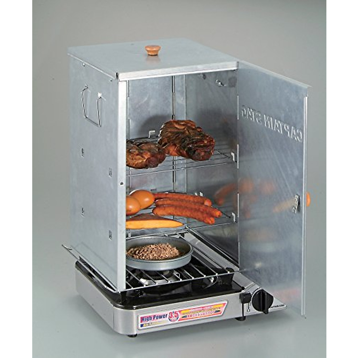 CAPTAIN STAG M-6547 Barbecue Smoker, Advanced Folding Smoker, Smoke Compatible