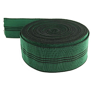 AUXPhome Elastic 10% Stretch Latex Webbing Upholstery Elasticated Band Strap Belt Elastic Spool 2" inches Wide x 20' feet, for Sofa/Couch/Chair Furniture Repair DIY or Replacement