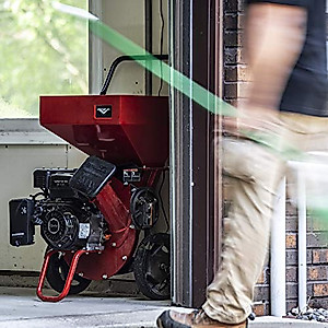 Earthquake Chipper Shredder K33,33964 Heavy Duty 301cc, 4 Cycle Viper Engine, 5-Year Warranty, Dock-and-Lock Debris Bag, 3" Max Wood Diameter Capacity, Red