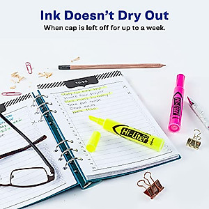 Avery Hi-Liter, Desk Style, Chisel Tip, 24 Pink and Yellow Highlighters, 2-Pack, 48 Total (31448)