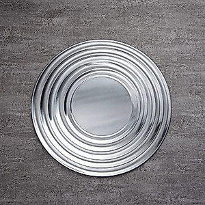 Restaurantware Met Lux 10 Inch Commercial Pizza Pan 1 Coupe Style Pizza Cooking Tray - Heavy-Duty 18-Gauge Aluminum Round Baking Tray Oven-Baking For Pizzas & More