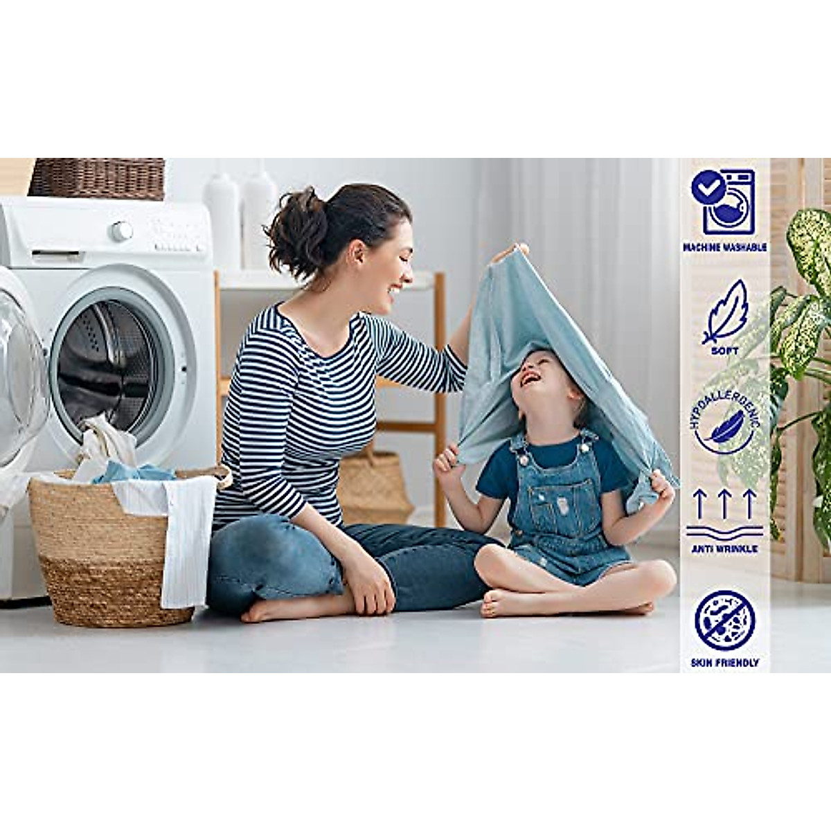 ROYALE LINENS - 4 Piece Full Bed Sheet - Soft Brushed Microfiber 1800 Bedding Set - 1 Fitted Sheet, 1 Flat Sheet, 2 Pillow Case - Wrinkle & Fade Resistant Luxury Full Size Sheet Set (Full, White)