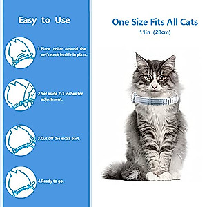 LAKETANEY Cat Calming Collar,Cat Pheromones Calming Collar,Anxiety Collar for Cats and Kittens Stress Reliever Relaxing Comfortable Collar Breakaway Design(3 Pack)