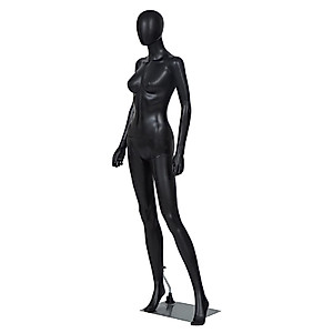 Female Mannequin Full Body Black - 70'' Mannequin Dress Form Display Full Body Mannequin Manikin Torso Stand