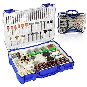 HARDELL Rotary Tool Accessories Kit 282 Pcs, Power Rotary Tool Bits 1/8''(3.2mm) Diameter Shanks Universal Fitment for Easy Cutting, Sanding, Grinding, Sharpening, Drilling, Carving, Polishing