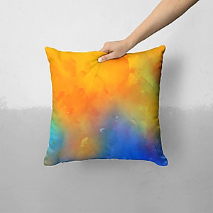 iiRov Mixed Orange 4 Absorbed Watercolor Texture - Custom Decorative Home Decor Indoor or Outdoor Throw Pillow Cover Plus Cushion Set for Sofa, Bed or Couch (Pillow CASE Cover Plus Cushion)