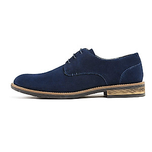 Bruno Marc Men's URBAN-08 Navy Suede Leather Lace Up Oxfords Shoes - 11 M US