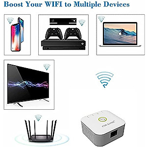 WiFi Extender, WiFi Range Extender, WiFi Booster Covers Up to 8000 Sq.ft and 32 Devices, WiFi Extenders Signal Booster for Home WiFi Repeater to Extend Range of Wireless Internet