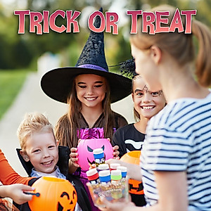 ArtCreativity Halloween Mini Bubble Bottles, Set of 24, Kids’ Bubble Toys with Wands and 2 Ounces of Fluid Each, Halloween Party Favors, Non-Candy Trick or Treat Supplies, 4 Designs