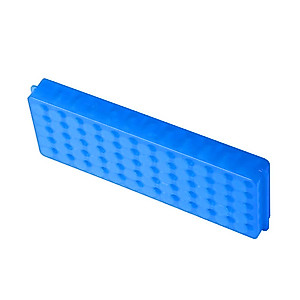 1Pcs Tube Rack,Microcentrifuge Tube Rack, Double-Sided Plate Centrifugal Pipe Rack, for 0.5ml-2ml Centrifugal Pipe, 60 Holes (Blue)