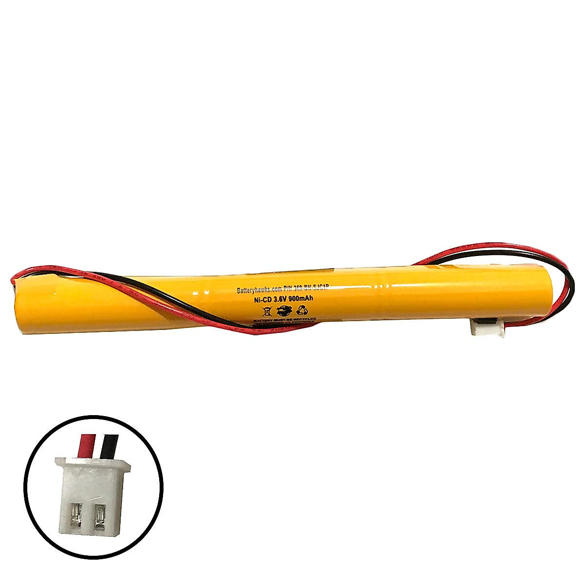 (5 Pack) Teig T26000186 3.6v 900mAh 026-186 Battery All Pro 026186 Cooper APEL Battery APLEL Ni-CD Battery Pack Replacement for Emergency/Exit Light