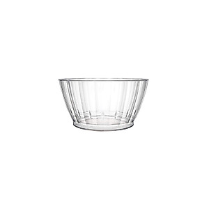 Party Essentials Deluxe/Elegance Quality Plastic 6-Ounce Fruit/Nut/Dessert Bowls, Clear, 20 Count