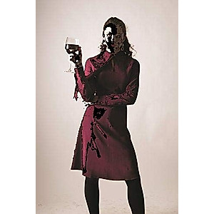 Barski - Handmade Glass - Wine Goblat - Decororated And Dipped in 20 K gold on the bottom - 16 oz. - Gift Boxed - Made in Europe - Set of 4