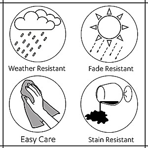 RULU Ottoman Outdoor/Indoor Sunbrella Bean Bag Pouf 19"x19"x18"H Spectrum Cayenne, Rust