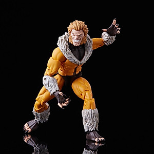 Marvel Legends Series X-Men Sabretooth Action Figure 6-Inch Collectible Toy, 3 Build-A-Figure Part