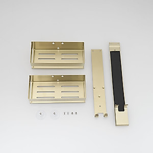 Hiendure Gold Shower Caddy Over Shower Door - 2 Tier Hanging Shower Caddy Organizer No Drilling, Shower Storage Shelf for Indoor Shower, Bathroom, Bedroom, Kitchen