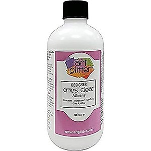 Art Institute Glitter Refill Bottle, 8 oz - Single Pack, 4336846143 Dries Clear Adhesive Glue 8 Ounce (Flat Cap) Re (AG-8OZ-B)