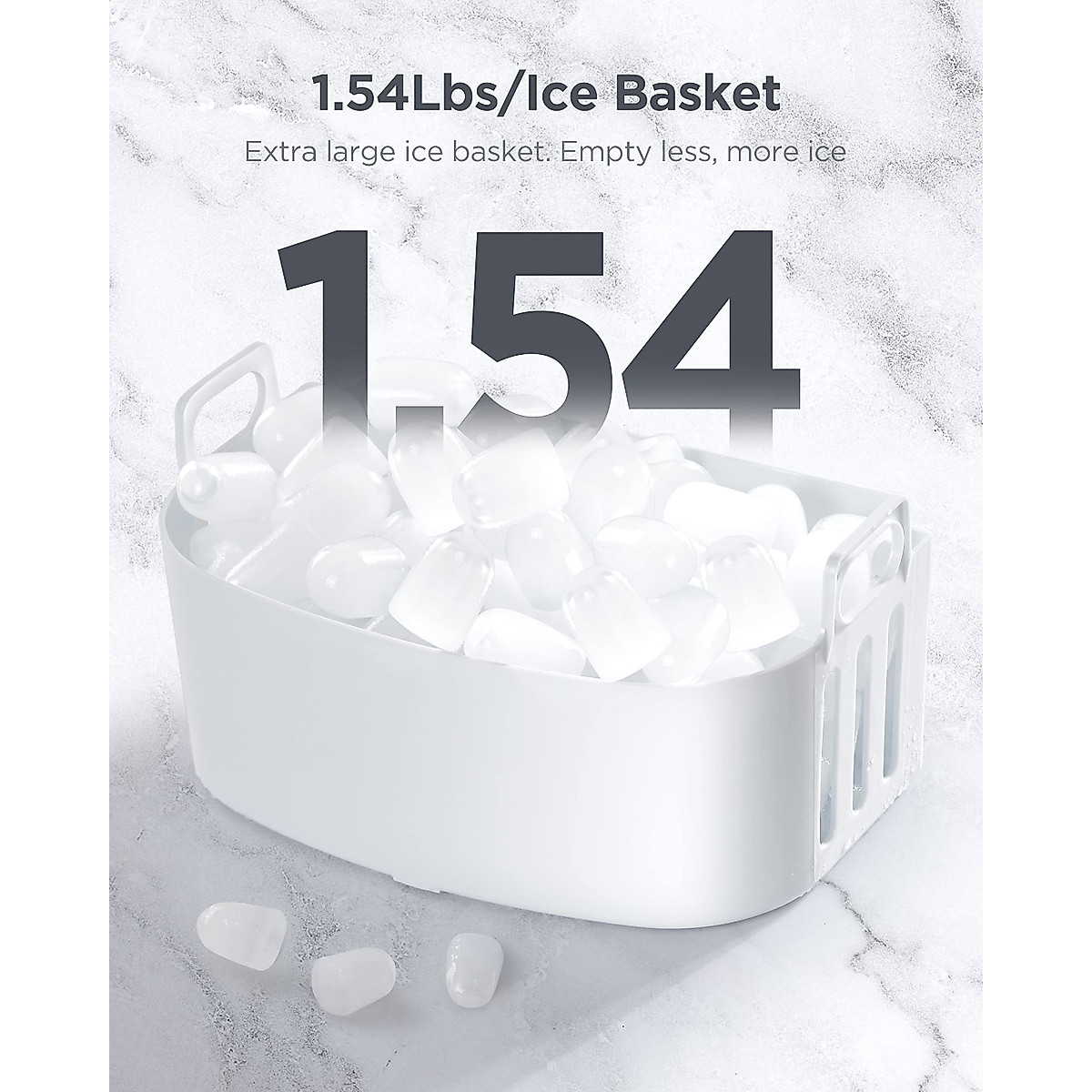 Silonn Ice Maker Machine Countertop, 26 lbs in 24 Hours, 9 Cubes Ready in 6 Mins, Self-Clean Compact Portable Ice Maker with Ice Scoop and Basket, Black (SLIM07)