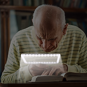 4X Magnifying Glass with 36 Adjustable LED Lights Provide Full-Page Viewing Area Evenly Lit Perfect for Low Vision Person and Seniors