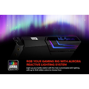Creative Sound BlasterX AE-5 Plus SABRE32-class Hi-res 32-bit/384 kHz PCIe Gaming Sound Card and DAC with Dolby Digital and DTS, Xamp Discrete Headphone Bi-amp, Up to 122dB SNR, RGB Lighting System