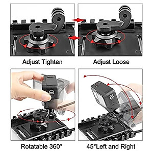 Taisioner Fence Mount Clamp Tree Rope Buckle Compatible with GoPro AKASO DJI Action Camera and Smart Phone Video Record Accessories for Mountain Biking Basketball Baseball Football Tennis Soccer