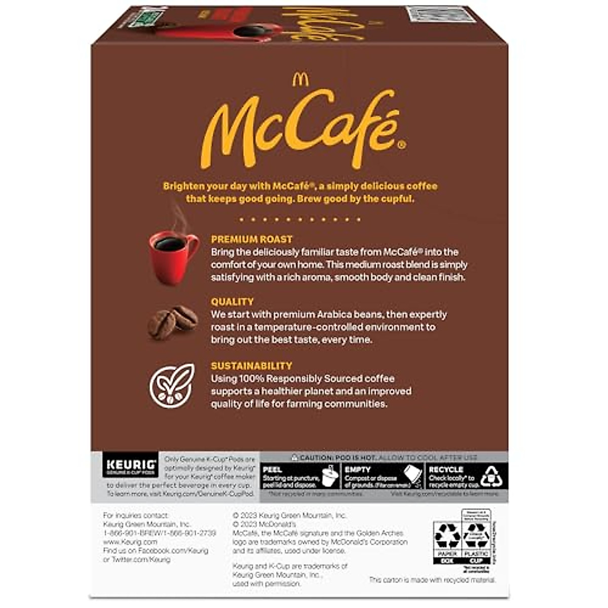 McCafe Premium Roast Coffee, Keurig Single Serve K-Cup Pods, Medium Roast, 96 Count