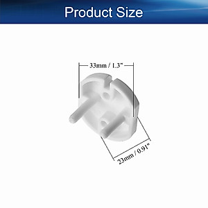 Heyiarbeit 10pcs Outlet Covers Child Proof Plug Cover Electrical Protector Safety Caps for Home Office Electrical Outlets Child Safety Socket Cover 2 Holes White