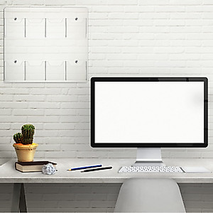 Eersida Acrylic Brochure Pamphlet Holder Brochure Display Stand Business Tri Fold Brochure Multi Slot Holder Rack Wall Mount Clear Pocket Space Saver for Flyer Literature Menu Advertise (8 Pockets)