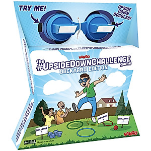 Vango The Original UpsideDownChallenge Game for Family & Kids - Complete Fun Challenges with Upside Down Goggles - Hilarious Fun Game for Game Night & Parties - 2-6 Players, Ages 8+ (Backyard Edition)