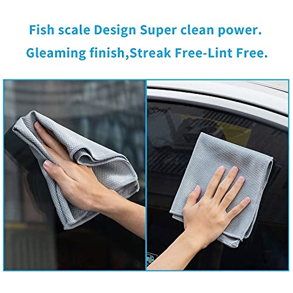 Microfiber Glass Cleaning Cloths | Streak Free Windows Mirrors & Cars Windshields cleaning towel | Glass Polishing cleaning cloth | All-purpose Dust Dirt Cleaning Rags | Lint Free Pack of 18（Mix）