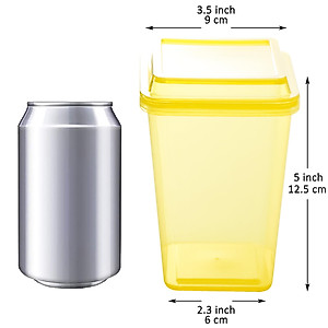 Youngever 7 Sets Plastic Parfait Cups, Reusable Plastic Dessert Cups with Lids and Inserts, Reusable Plastic Yogurt Cups with Inserts, Spill and Leak Proof (Large 12 Ounce)