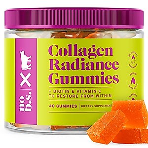 No BS Radiance Collagen Gummies with Biotin and Vitamin C for Skin, Nails and Hair (40 ct)