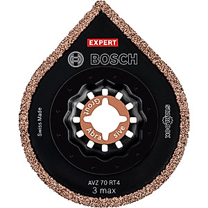 Bosch Professional 10x Expert 3 max AVZ 70 RT4 Multitool Grouting Plates (Ø 70 mm, Accessories Multitool)