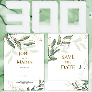 Yexiya 300 Pcs Translucent White Vellum Belly Bands for 5 x 7 Invitation Vellum Band 1.5 x 12 Inch Blank Wedding Band Wedding Invitation for DIY Wedding Bridal Shower Invitation Card Envelopes Wrap