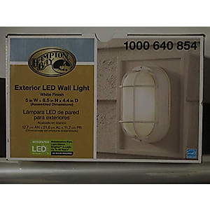 Hampton Bay White Outdoor LED Wall Lantern