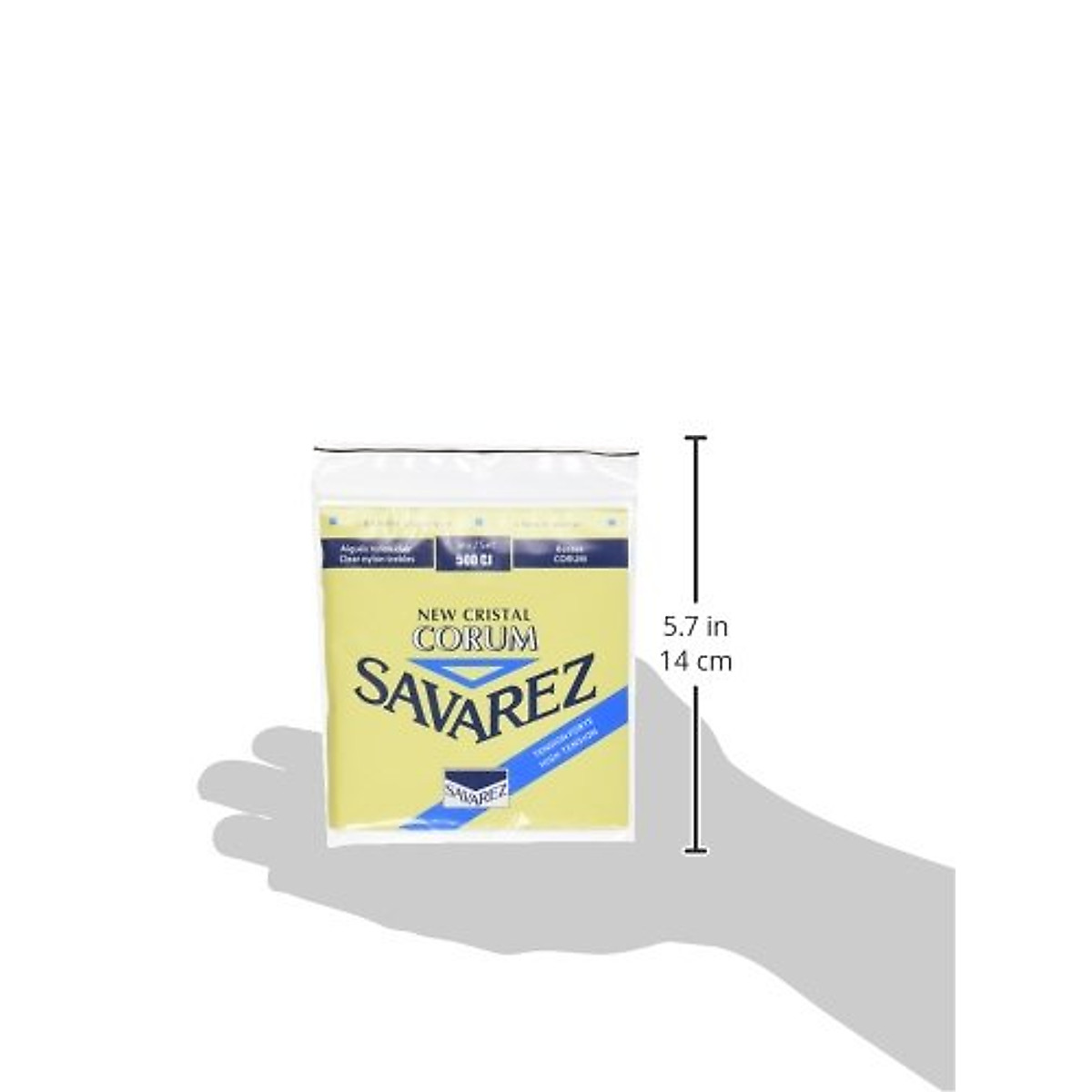 Savarez 500CJ High Tension Classical Guitar Cristal Trebles, Corum Basses, Full 6 String Set