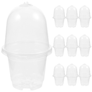 Yardwe Plastic Flower Pots 1 Set Transparent Pot Plant Pots Indoor Plastic Plant Pots Garden Pots Outdoor Planter Pots for Plants Tiestos para Exterior Clear Gallon Pot Pp Breathable
