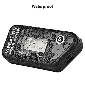 HonorMeet Digital Hour Meter for Lawn Mower,Maintenance Hours Counter by Vibration Activate for Gas/Diesel Powered Garden Tractor Generator Compressor Chainsaw Motorcycle Outboard Motor etc.