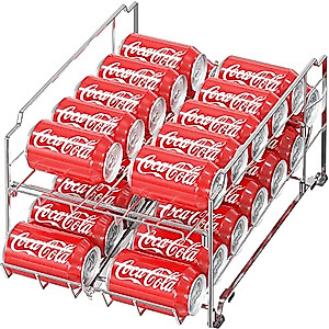 SimpleHouseware Dual Row Front Loading Can Dispenser, Chrome