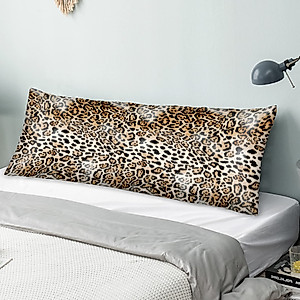 HMS Happy Memories Satin Pillowcase for Hair and Skin, 20 x 54 Envelope Closure, Large, Cheetah