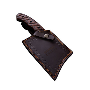 BucknBear Custom Handmade D2 Steel Fixed Blade Cleaver Hunting Knife (G10 Handle)