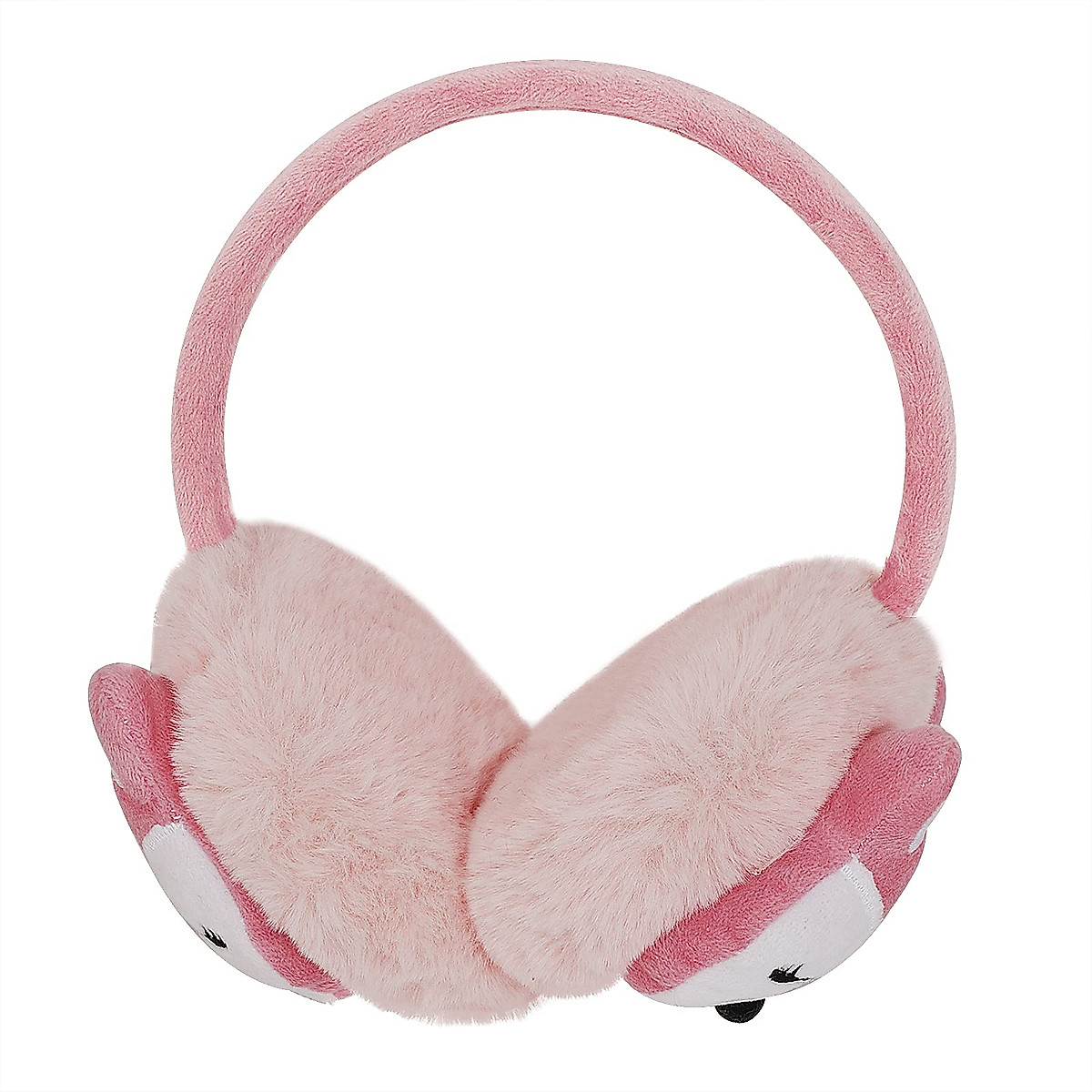 RONGXG Cute Fox Earmuff Girl Boy Plush Winter Warm Ear Muff Soft Furry Outdoor Ear Warmer Muff Kid Ear Cover Anti-Cold Ear Protector, Red, One Size