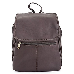Royce Leather Luxury Tablet Ipad Travel Backpack Handcrafted in Colombian Leather, Brown, One Size