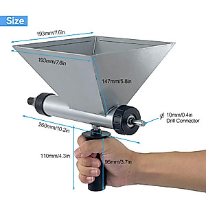 Electric Mortar Grout Gun Pump, Portable Cement Grouting Machine, Cement Caulk Gun, Reusable Cordless Electric Caulking Gun Finishing Tool with 8 Nozzles (Without Electric Drill)