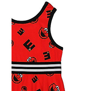 Isaac Mizrahi Loves Sesame Street Elmo Baby Toddler Fit and Flare Soft Dress (18 Months, Baby Red)
