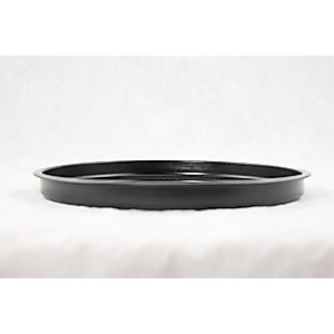 Japanese Round Plastic Humidity Trays for Bonsai Tree - 8.5"x 8.5"x 0.75" Black
