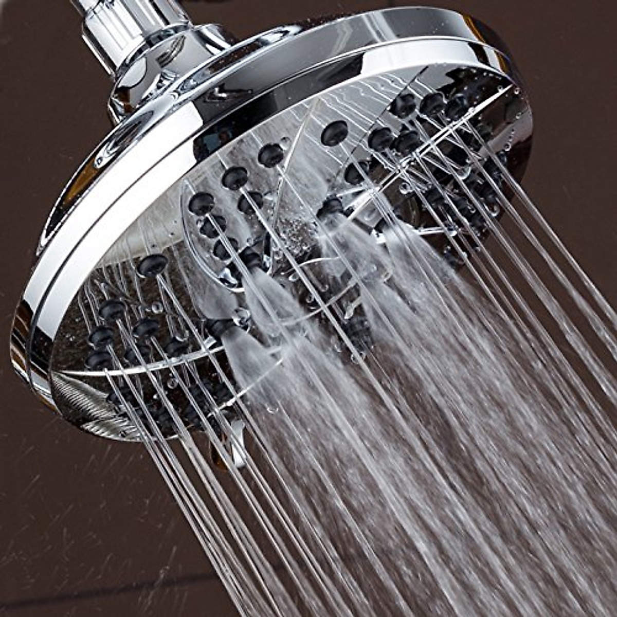 High Pressure 6-inch / 6-Setting Premium Rain Shower Head by AquaDance for the Ultimate Shower Spa Experience! Officially Independently Tested to Meet Strict US Quality & Performance Standards!